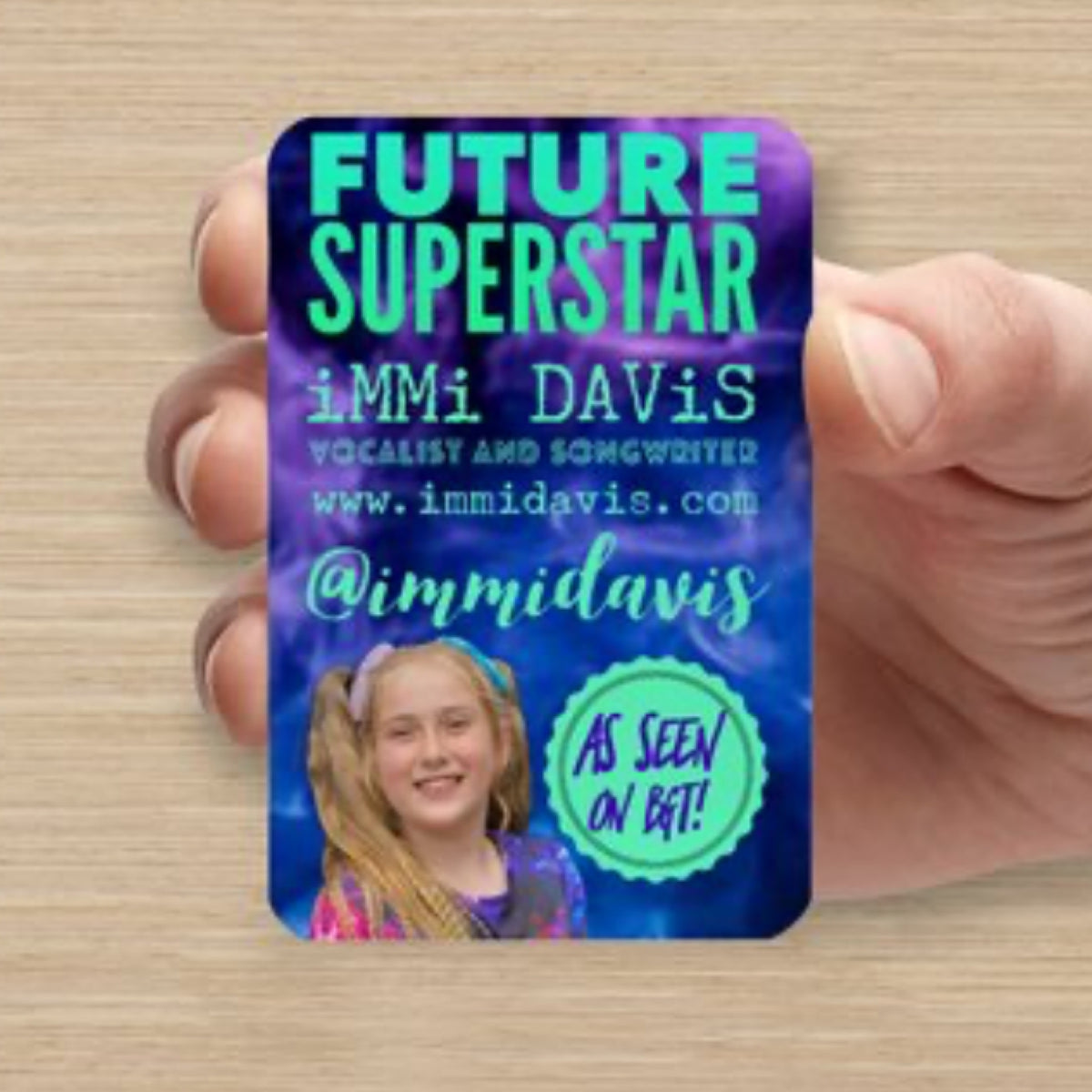35 A May ‘23 Genuine Signed Immi Davis Business Card – Immi Davis Official