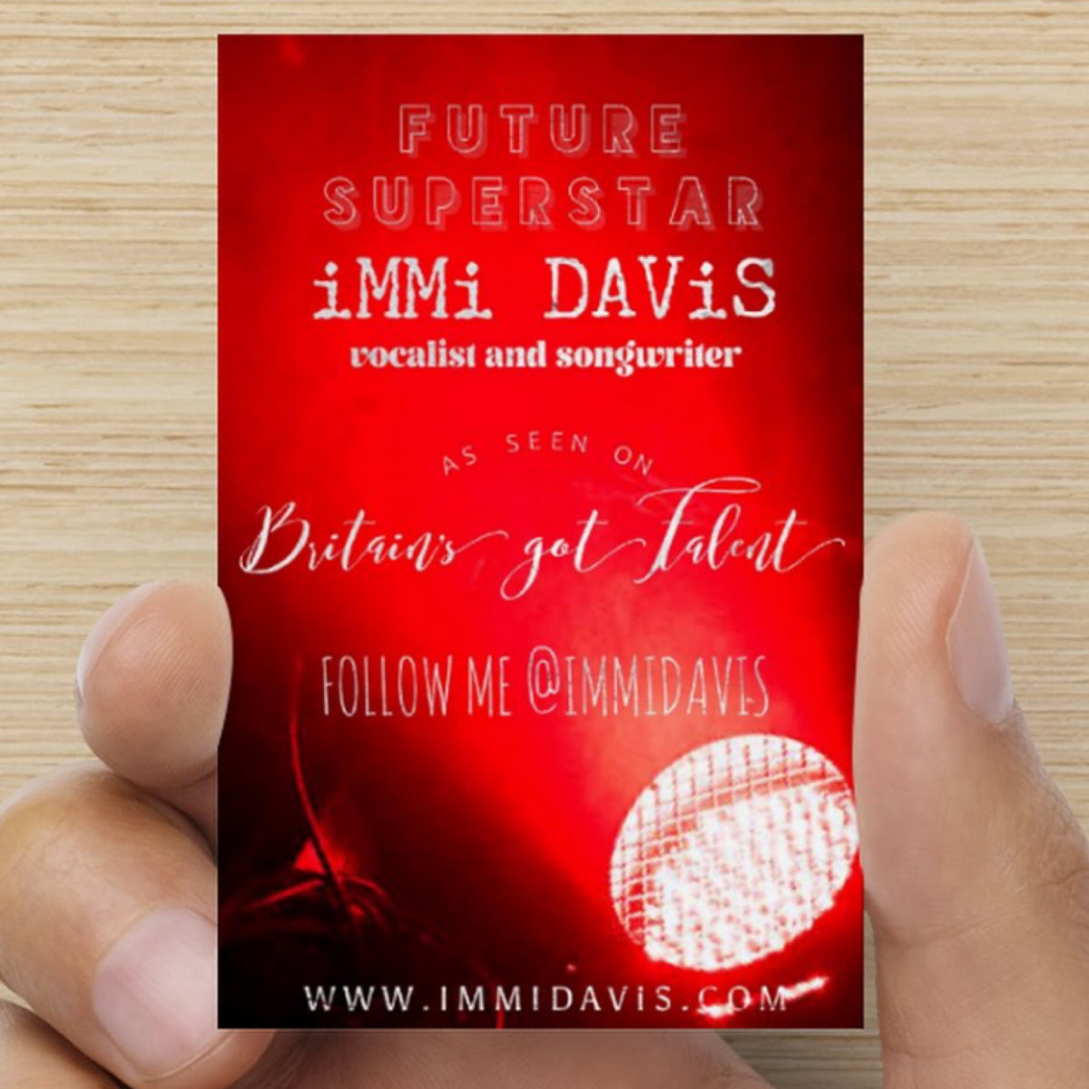 39 A September ‘23 Genuine Signed Immi Davis Business Card – Immi Davis ...