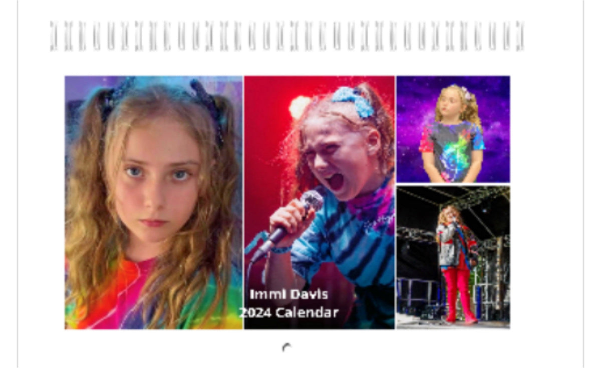 42 Immi Davis Autographed 2024 Wall Calendar – Immi Davis Official