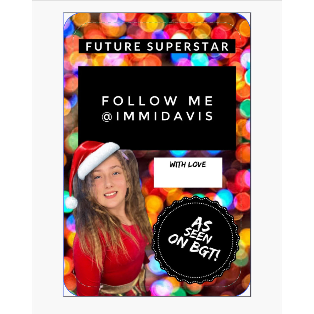 42 A Signed 2023 Immi Business Card Christmas Edition – Immi Davis Official