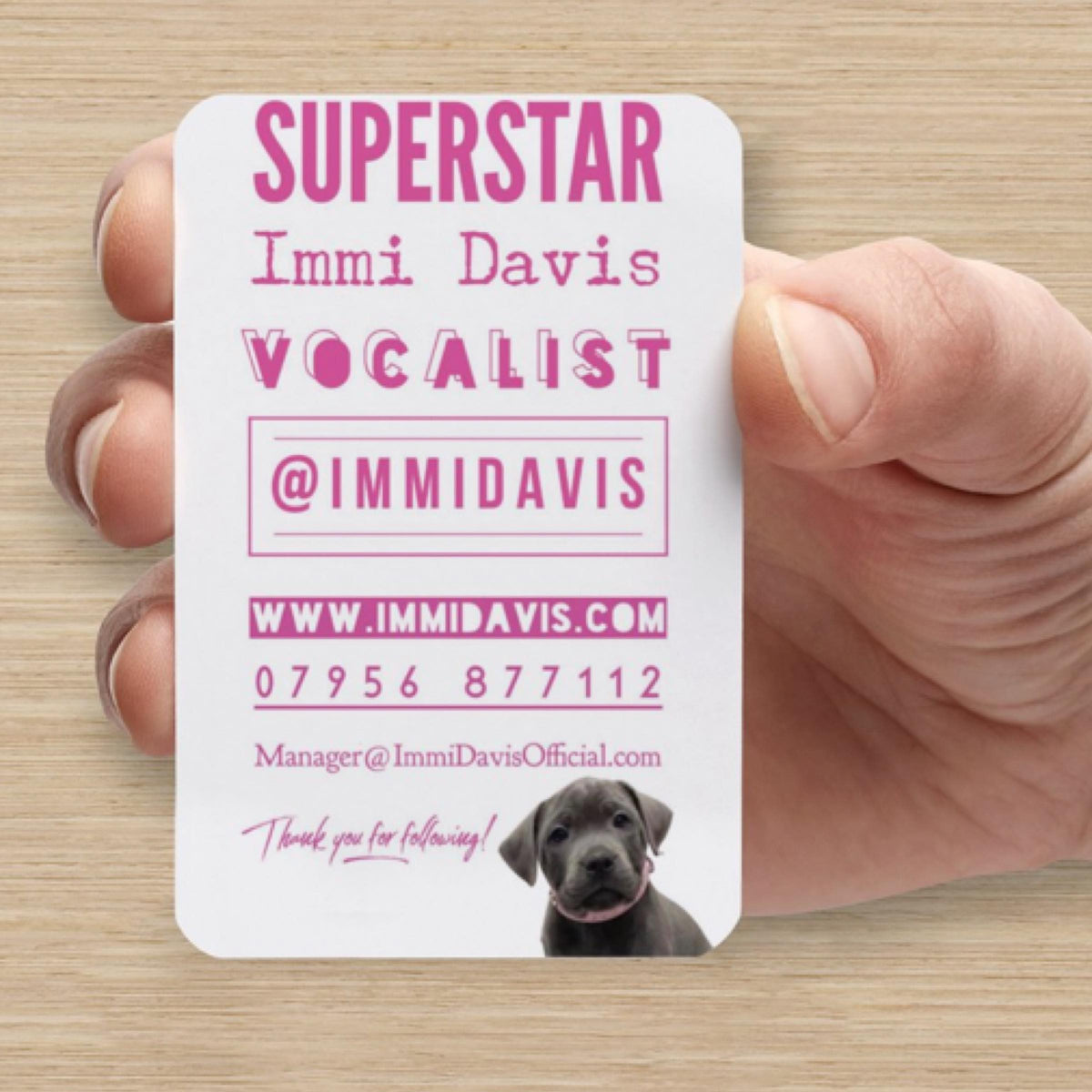 18 A March '22 Genuine Signed Immi Davis Business Card – Immi Davis ...
