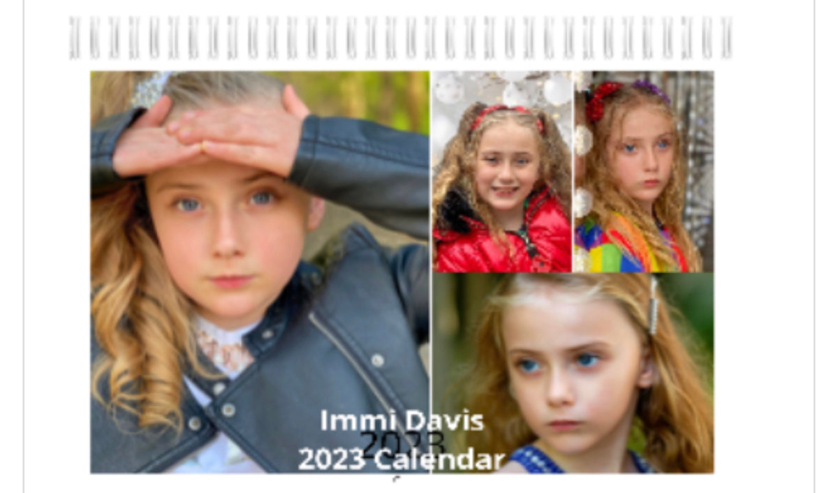 26 Immi Davis Autographed 2023 Wall Calendar – Immi Davis Official