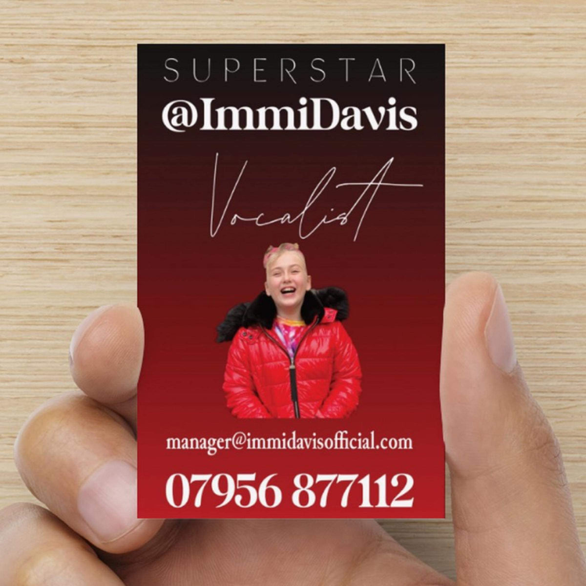 16 A January ‘22 genuine signed Immi Davis business card – Immi Davis ...