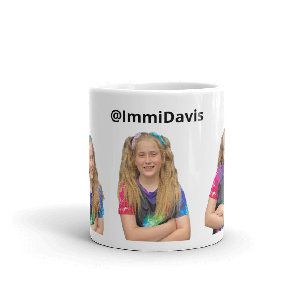 Immi Davis White glossy mug2 – Immi Davis Official